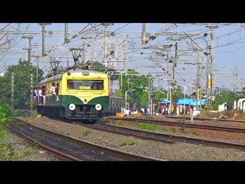Southern Railway crossing || Chengalpattu EMU meets Beach local at Tirusulam - YouTube