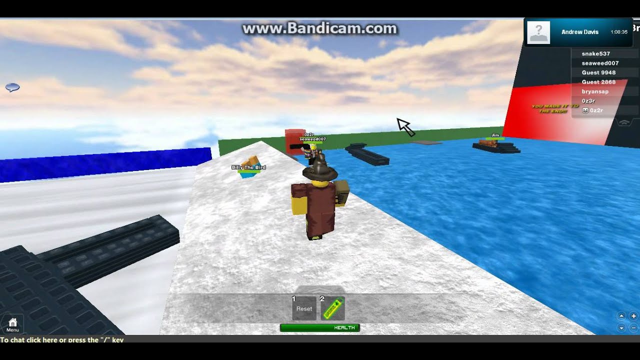 Sledding on ROBLOX with Nick - YouTube
