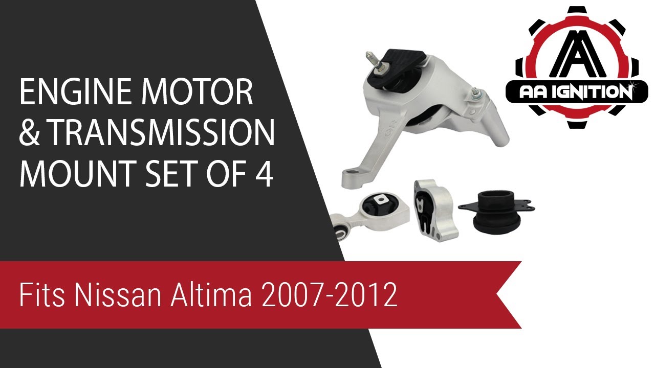 Engine Motor and Transmission Mount Set of 4 - Fits Nissan Altima - YouTube