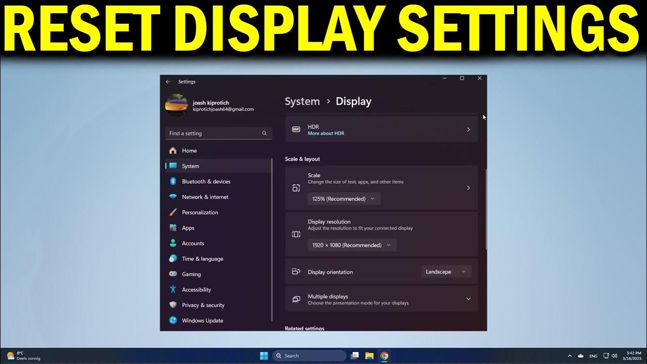 How To Reset Display Settings to Default in Windows 11 - Quick Fix - YouTube