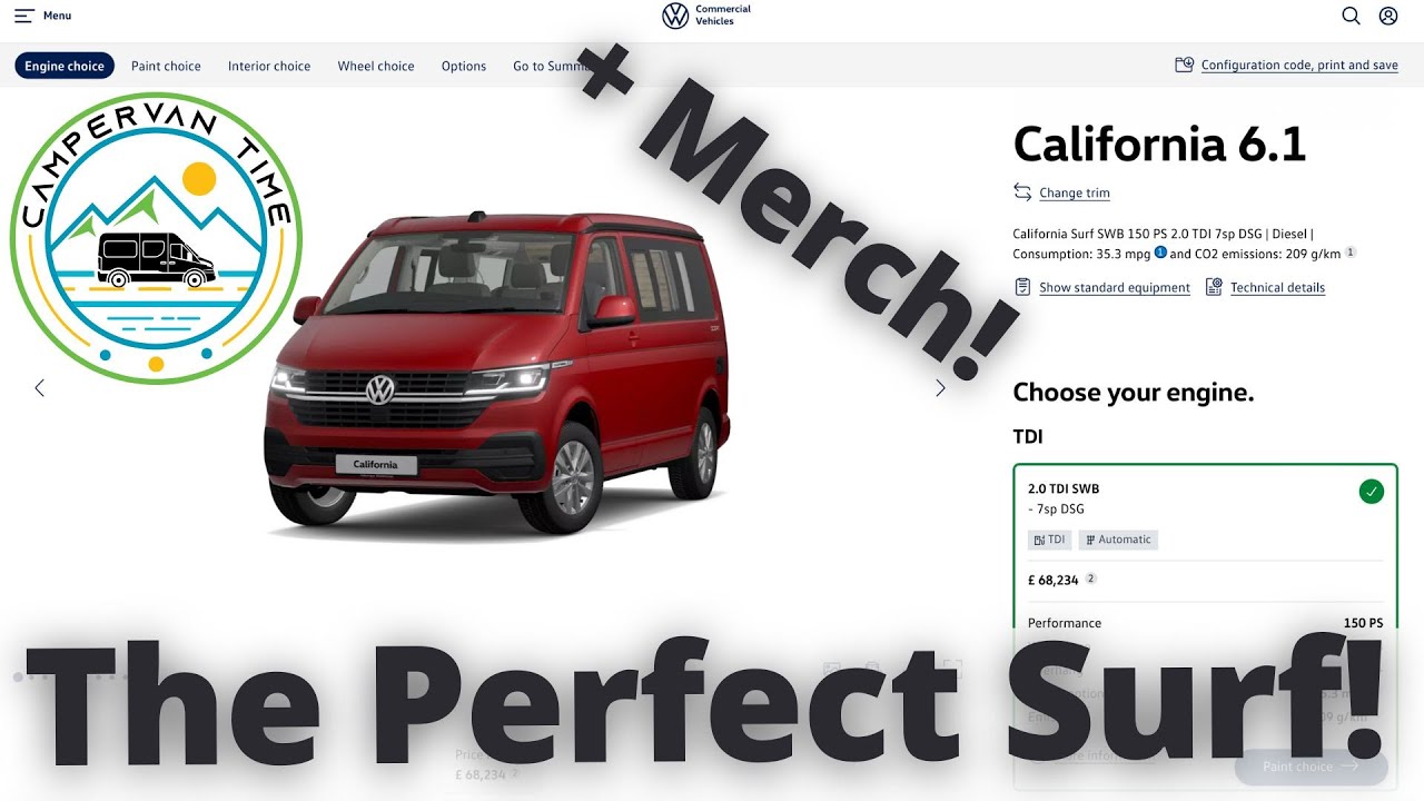 VW California Surf, The *PERFECT* Specification! + Merchandise Launch ...