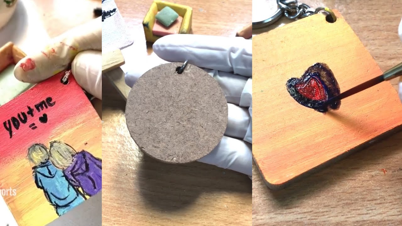 Keychain Paintings / Special Art Compilation/acrylic painting for ...