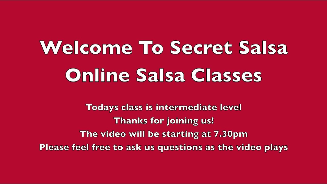 Online Salsa Classes - Intermediate Class 001 - YouTube