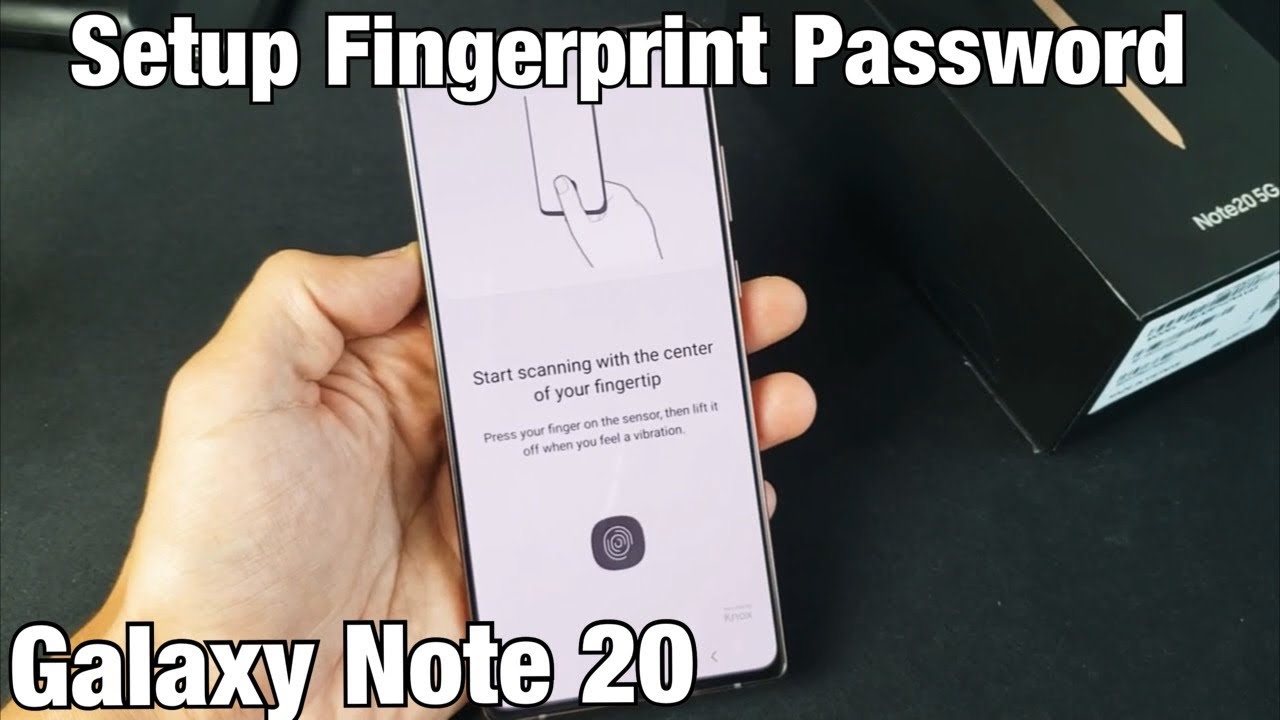 Galaxy Note 20: How to Setup Fingerprint Password - YouTube