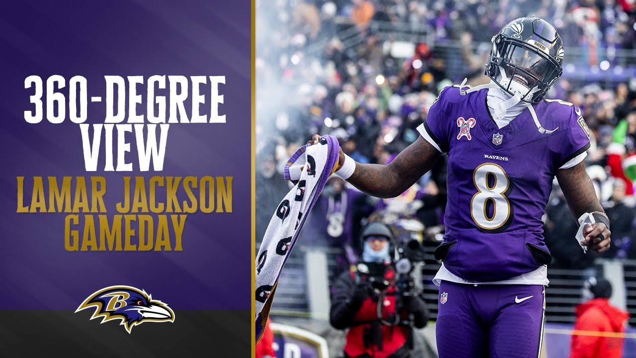 360-Degree View of Lamar Jackson's Gameday Routine | Baltimore Ravens ...
