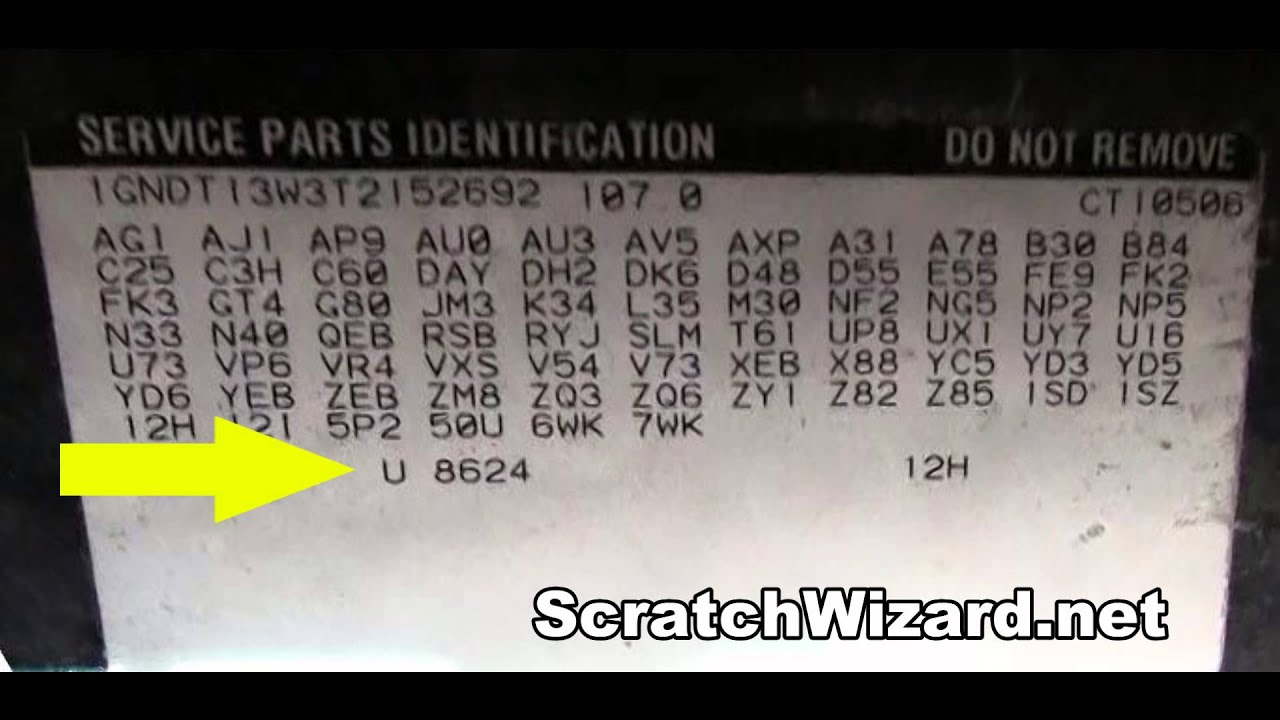 How To Find Your Chevy Paint Code In The Glove Box YouTube