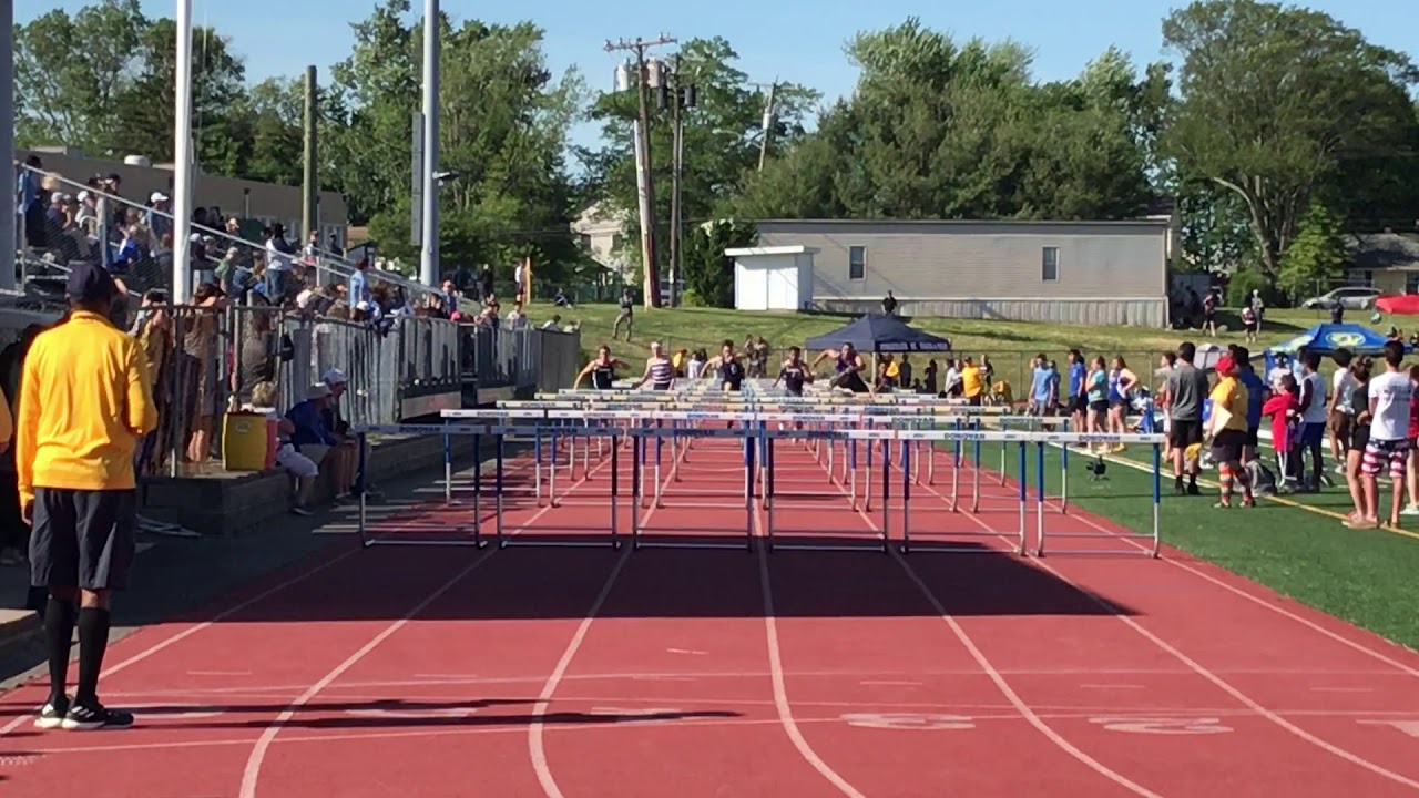 St. Augustine's Sincere Rhea wins sectional title in high hurdles - YouTube