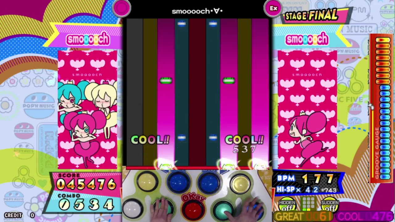 [POP'N MUSIC] キャンディレイヴ - smooooch・∀・ (EX) - YouTube