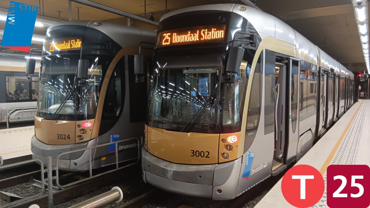 (Tramway Stib) Trajet complet ligne 25 Boondael Gare à Rogier Tram ...