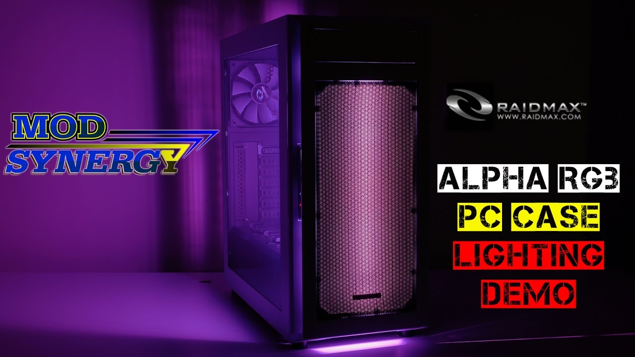 RAIDMAX ALPHA RGB PC CASE - RGB LIGHTING EFFECTS DEMO - YouTube