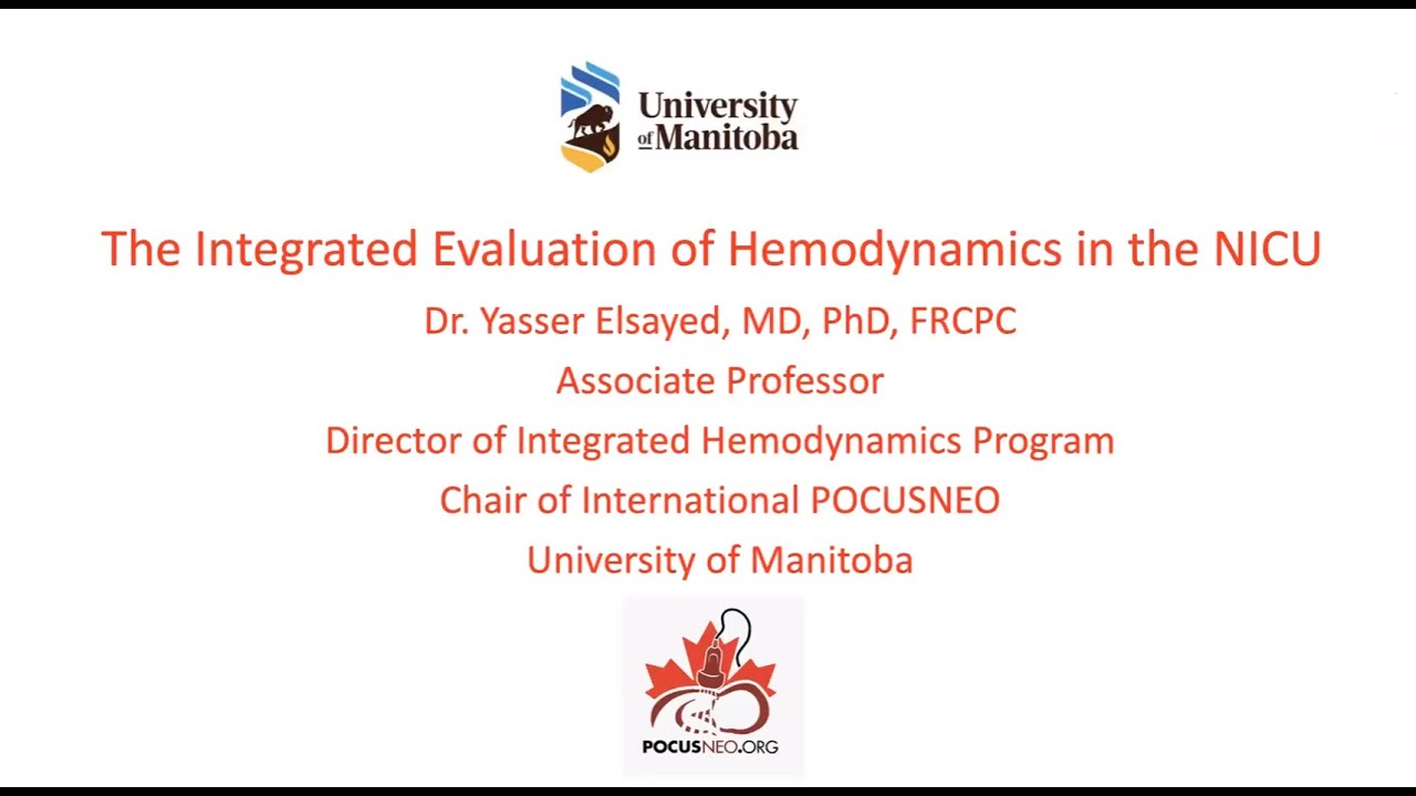 The Integrated Evaluation Of Hemodynamics In The Nicu Youtube