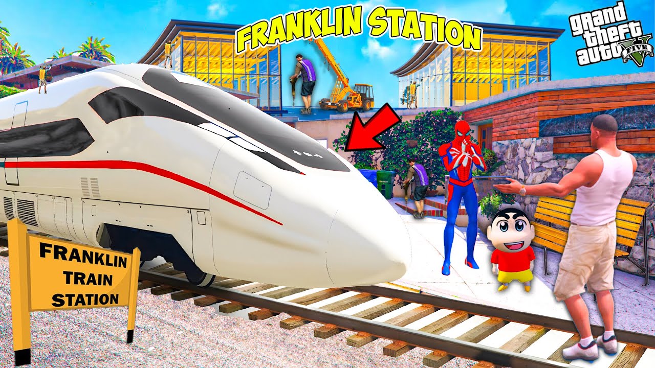 Franklin Made A Bullet Train Station In Front Of His House.. | GTA 5 ...