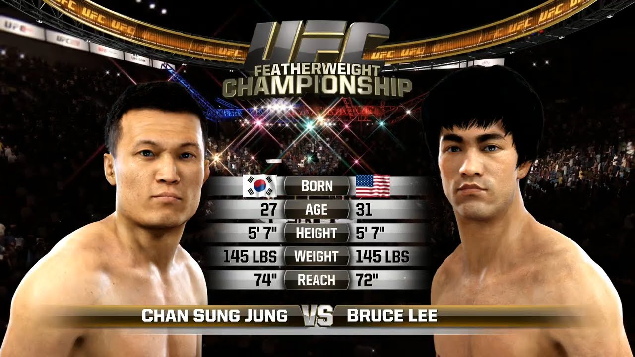 UFC 1 Gameplay Chan Sung Jung vs Bruce Lee - YouTube