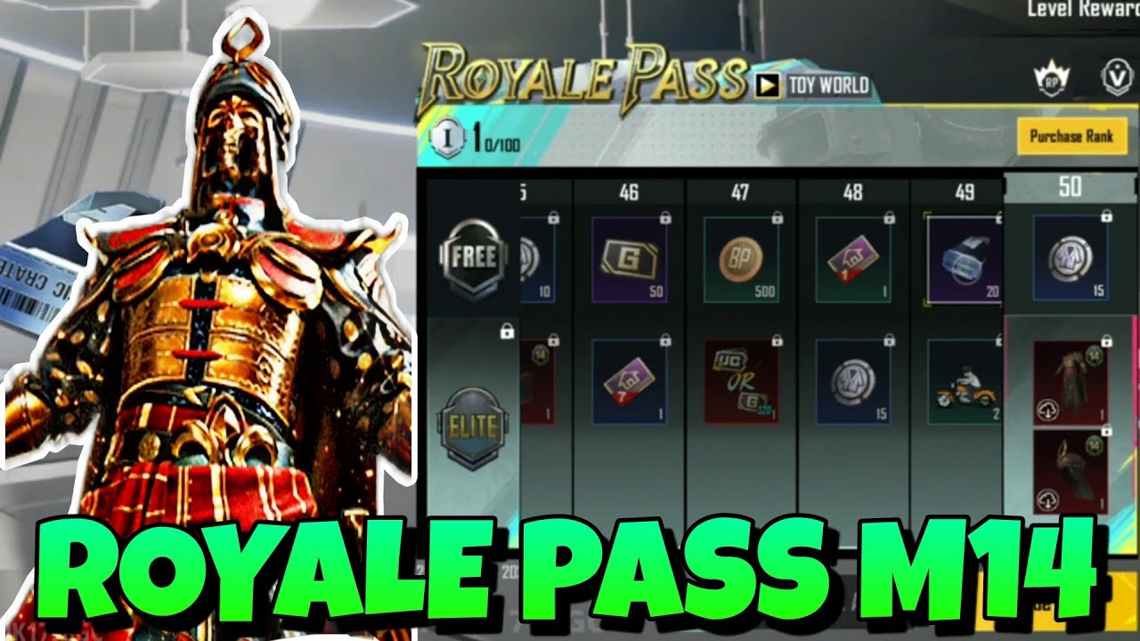 Esté es TODO el PASE DE BATALLA M14 de PUBG MOBILE RP 1-50 | ROYALE ...