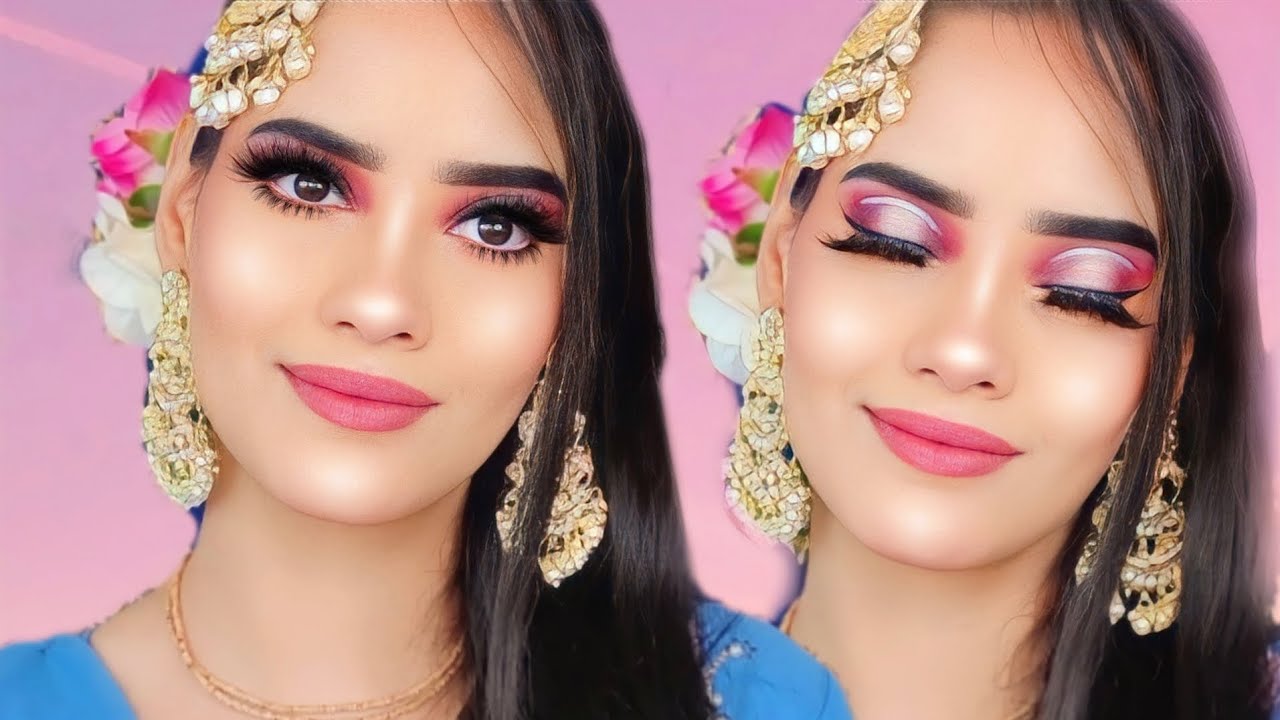 Semi Cut Crease Makeup look 🤩//Waterproof makeup Tutorial for all # ...