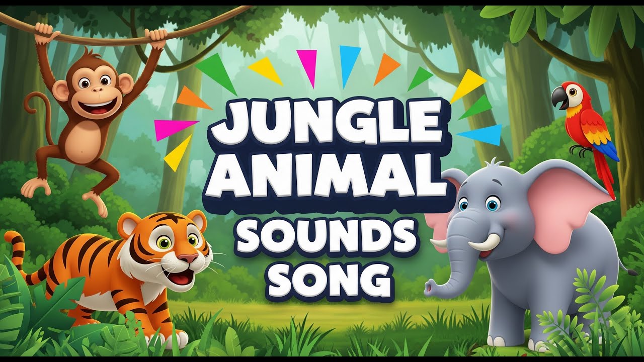 Jungle Animal Sounds Song 🐒🐅 | Nursery Rhymes for Kids Learning - YouTube