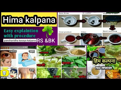 Hima kalpana |हिम कल्पना |panchavidh kasaya kalpana |BAMS |RS&BK - YouTube