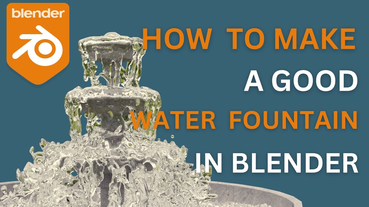 how to make a water fountain in blender - YouTube