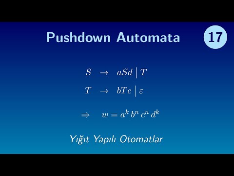 Pushdown Automata (PDA) (Yığıt Yapılı Otomatlar)