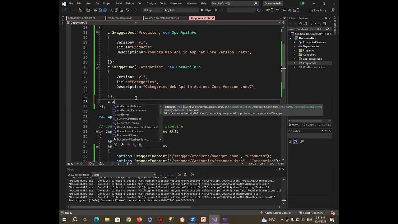 How To Document Asp Net Core Web API شرح بالعربي - YouTube