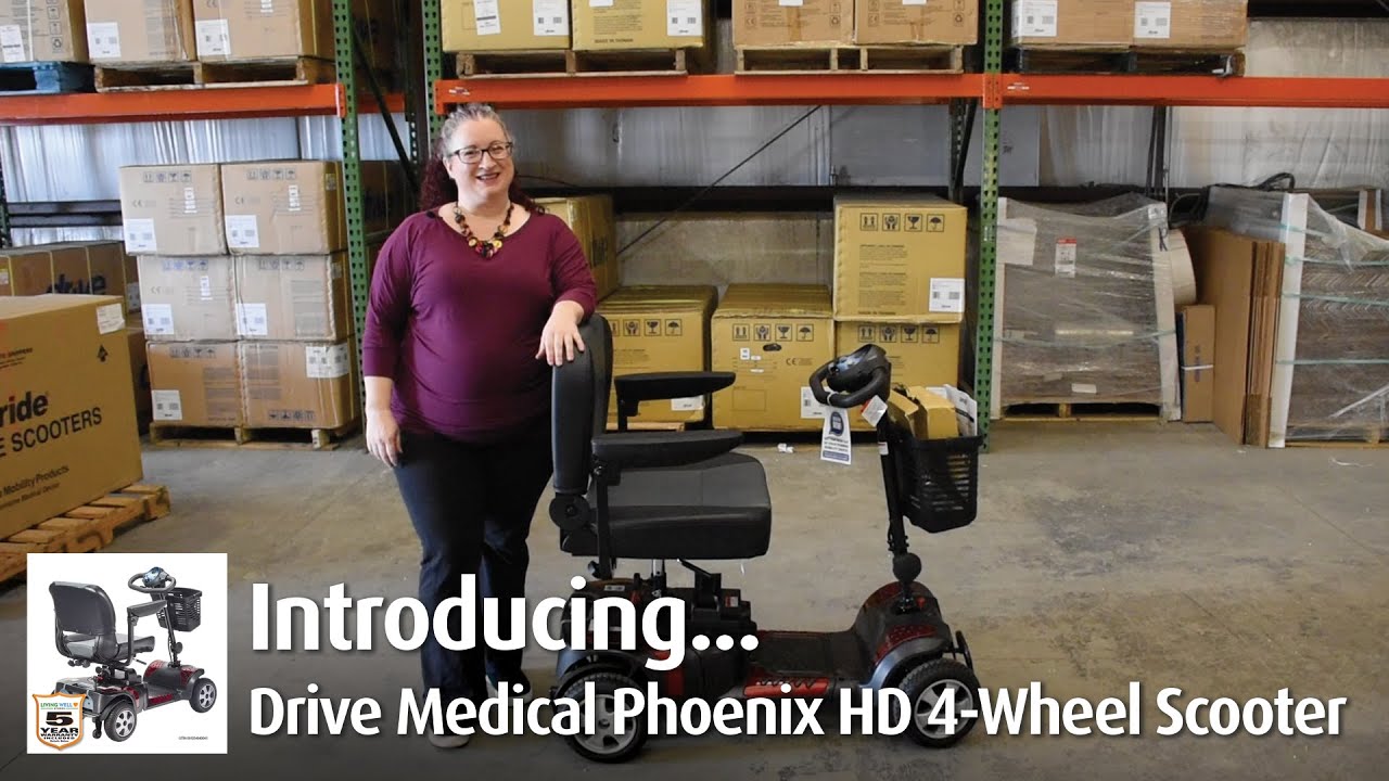 Introducing the Drive Medical Phoenix HD 4 Wheel Mobility Scooter - YouTube