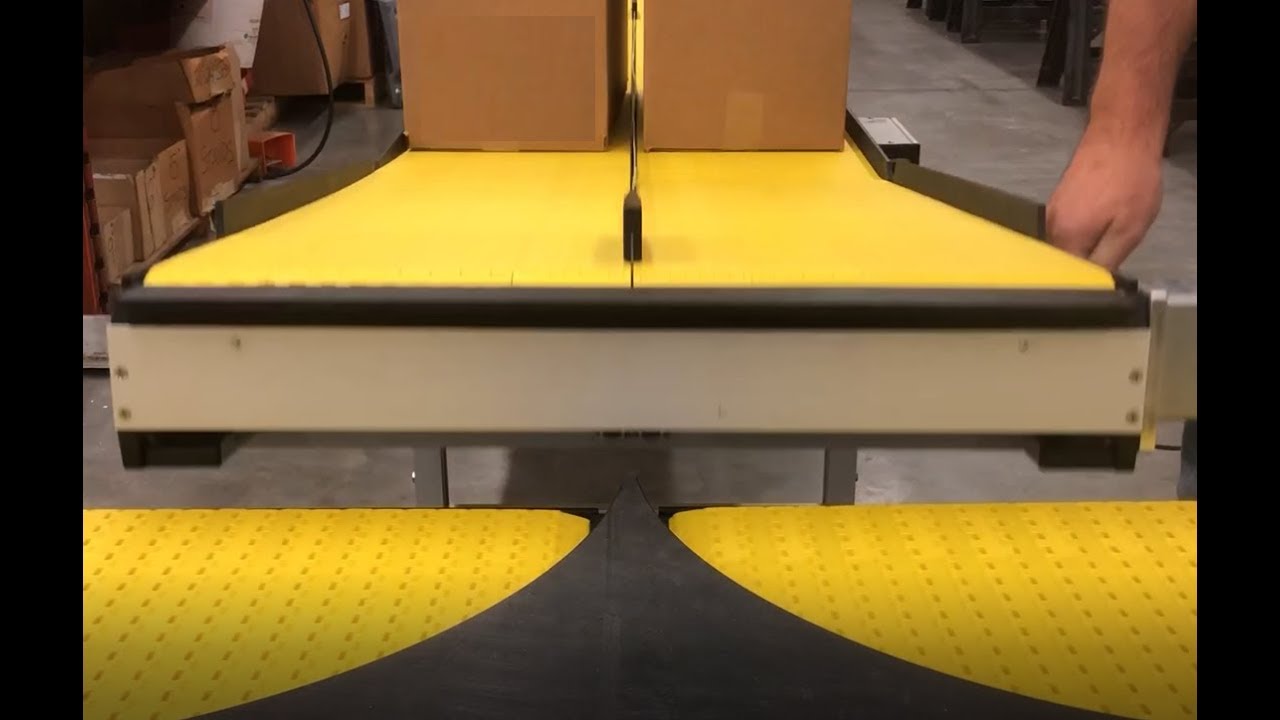 Split Lane Conveyor With Walk Through Gate - By SmartMove® - YouTube