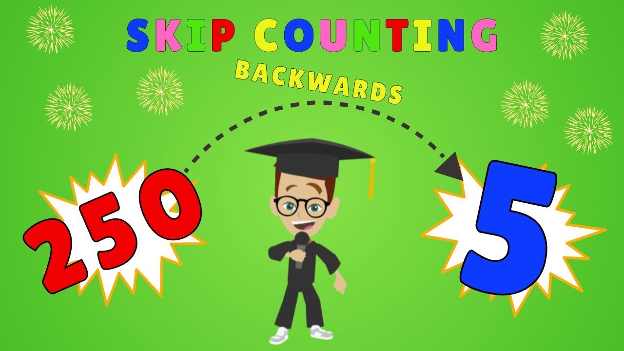 Skip Counting Backwards by 5! From 250 to 5 FAST and EASY Learning ...