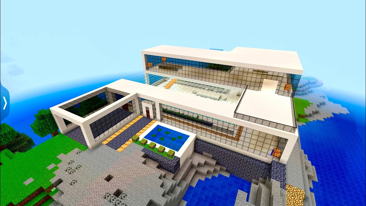 MINECRAFT NEON CITY BUILD MODERN HOUSE #1 - YouTube