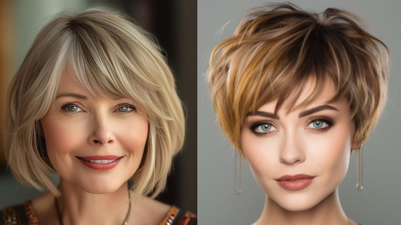 Layered Wavy Pixie Hairstyle Layered Bob Hairstyles For Over 60 Bob ...