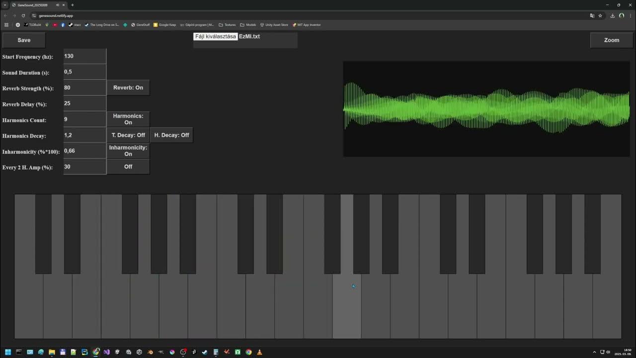 GeneSound Settings, Save-Load - YouTube