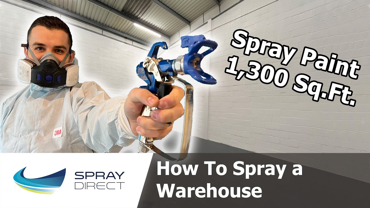 How to Spray a Warehouse - Masking, Setup and Spraying - YouTube