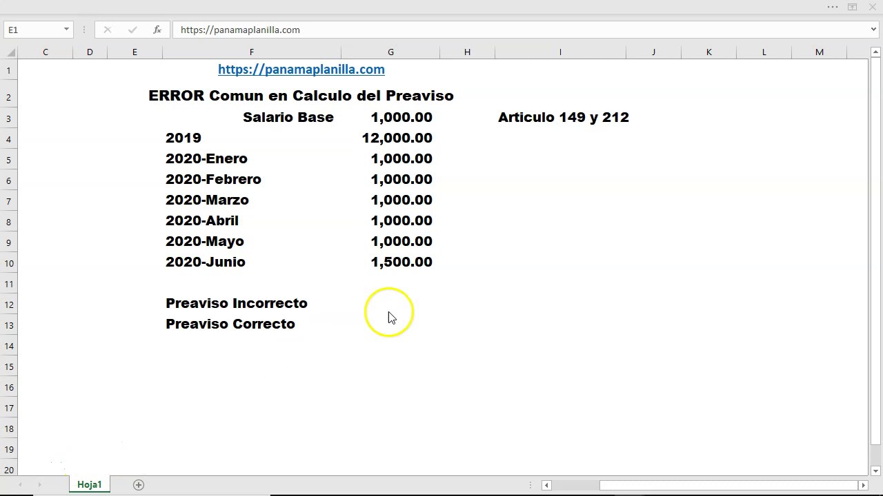 ERROR Comun en Calculo del Preaviso - YouTube
