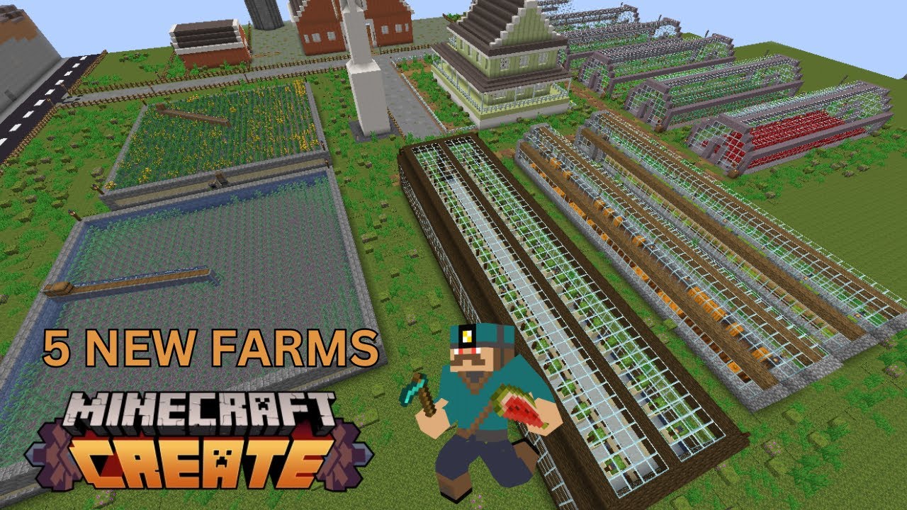 I Built 5 MORE Crop Farms Minecraft Create Mod EP9 S2 - YouTube