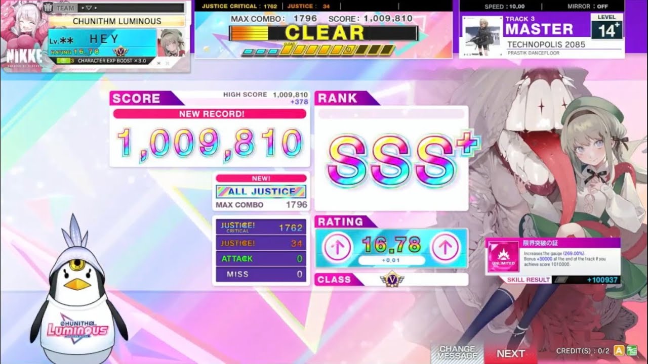 [CHUNITHM] TECHNOPOLIS 2085 MASTER AJ - YouTube