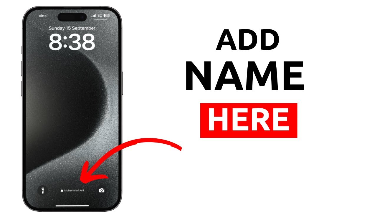 How to add your name your iphone lock screen #iphone - YouTube