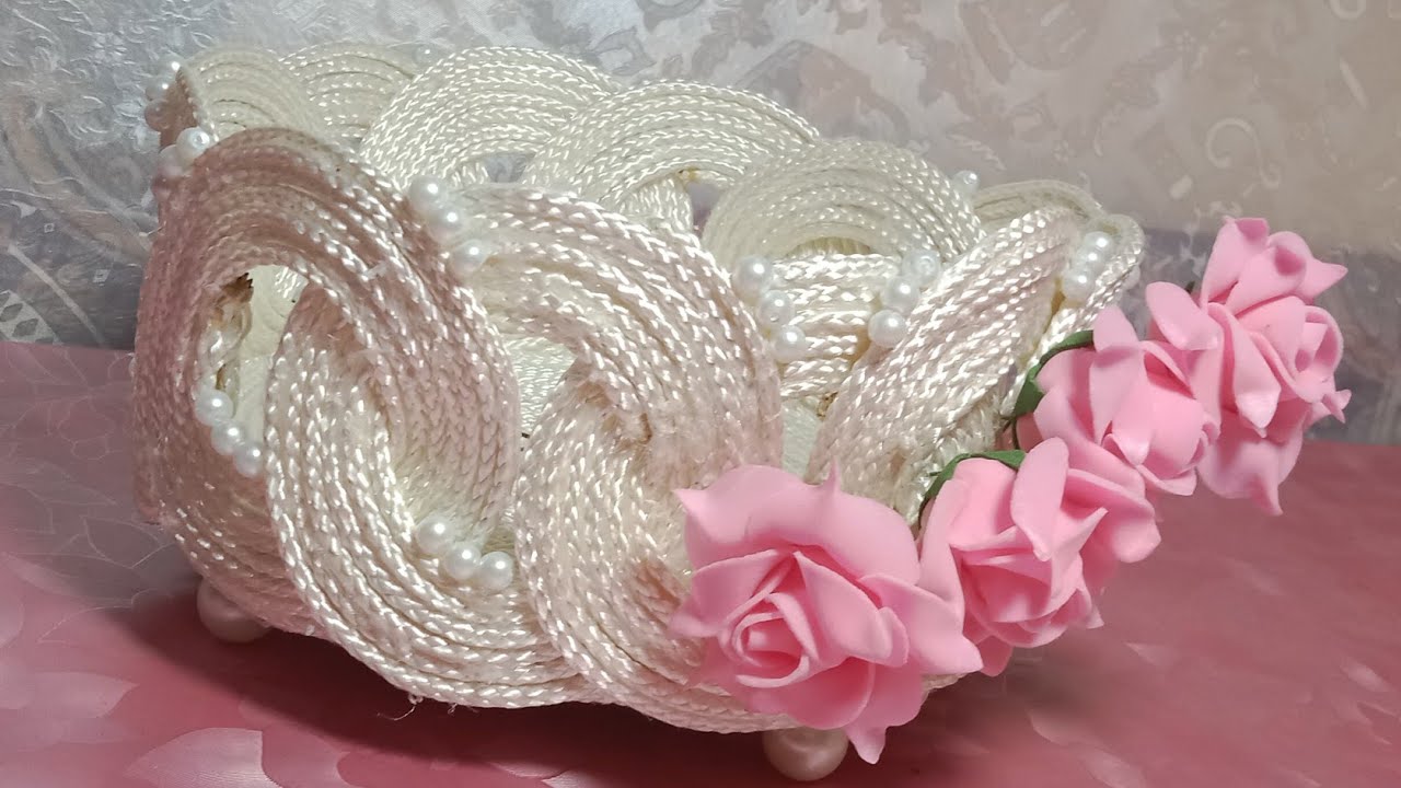 BEAUTIFUL BASKET DESIGN || WOOLEN BASKET DESIGN || SIMPLE & EASY WORK ...