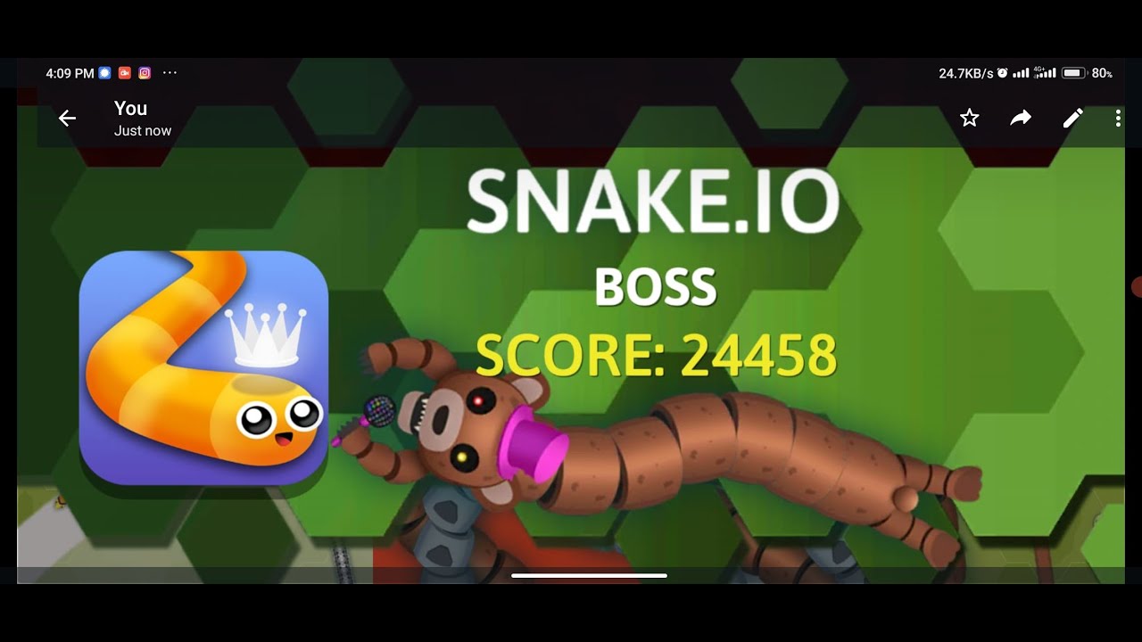 Boss Eat a Lot Of Snakes At Snack.io - YouTube