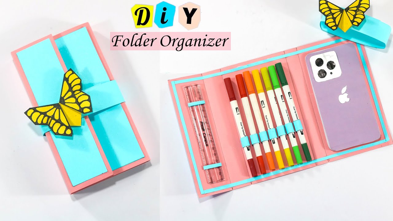 DIY Folder organizer - Back to school - How to make folder organizer ...
