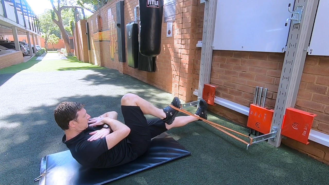 Lying knee pull ins - YouTube