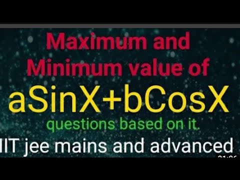 Minimum and maximum value of asinx+bcosx#tgt#pgt#jee - YouTube