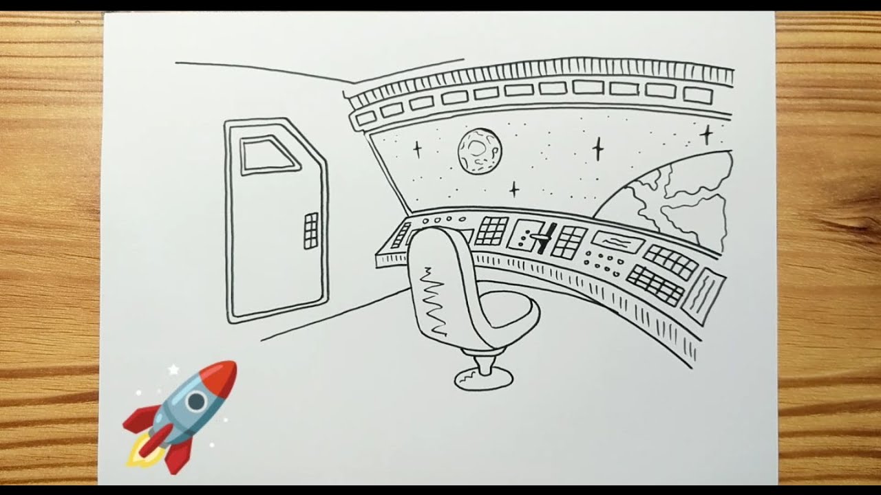 HOW TO DRAW SPACESHIP COCKPIT - YouTube