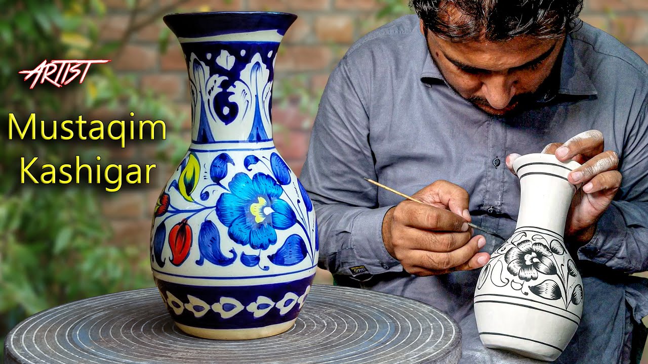 The Magic of Blue Pottery: A Master Artist Transforms a Porcelain Vase ...