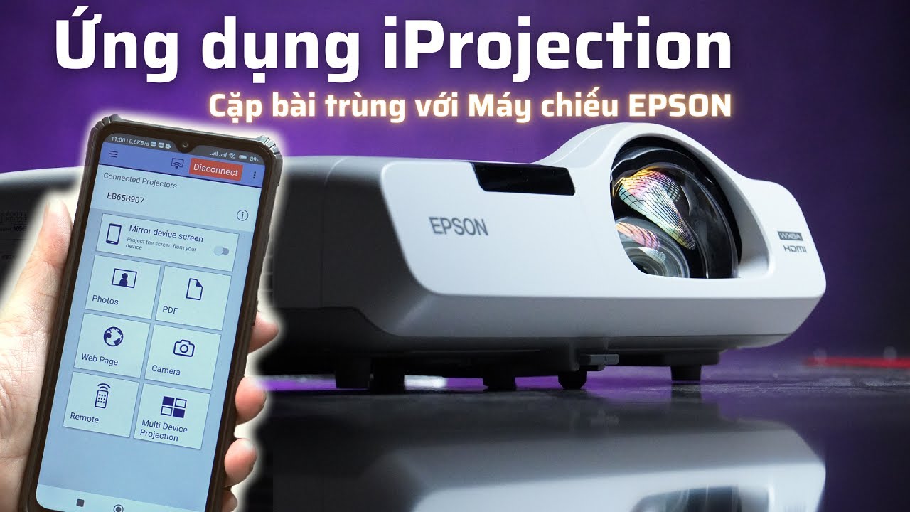 Hướng dẫn trình chiếu không dây với ứng dụng Epson iProjection - YouTube