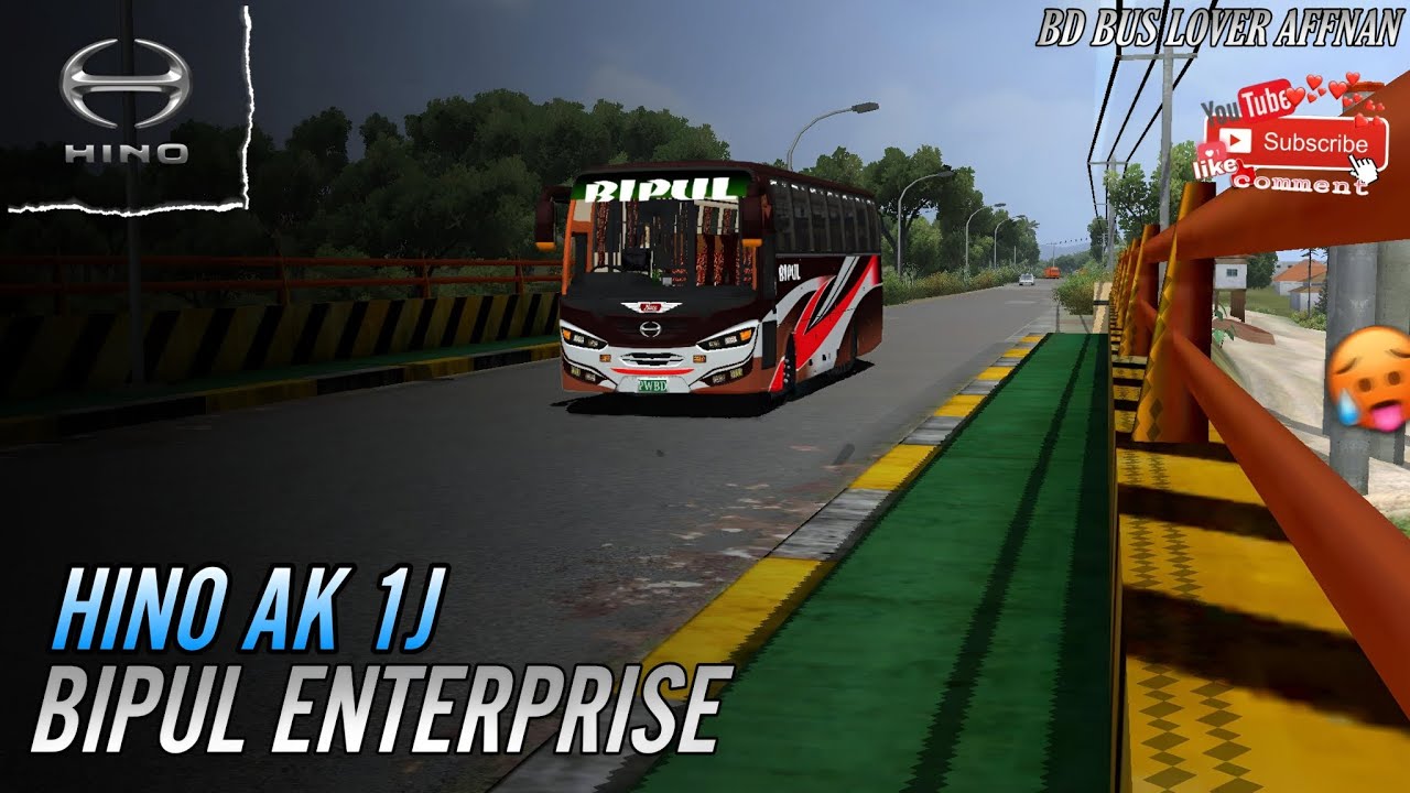 BANGLADESH NEW HINO AK 1J BUS MOD BIPUL ENTERPRISE FREE DOWLOAD BD BUS LOVER AFFNAN - YouTube