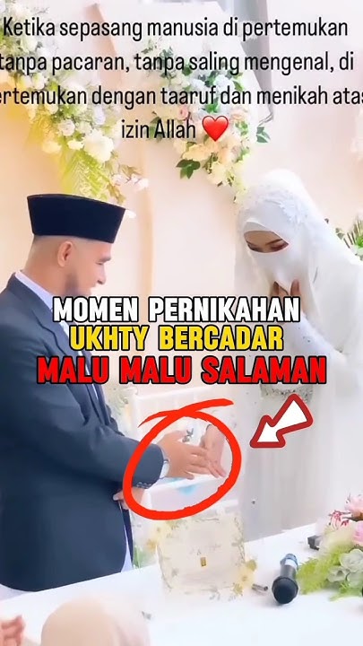 Masya Allah pengantin baru ukhty bercadar malu salaman 😁#ukhtibercadarcantik #feedshorts # ...
