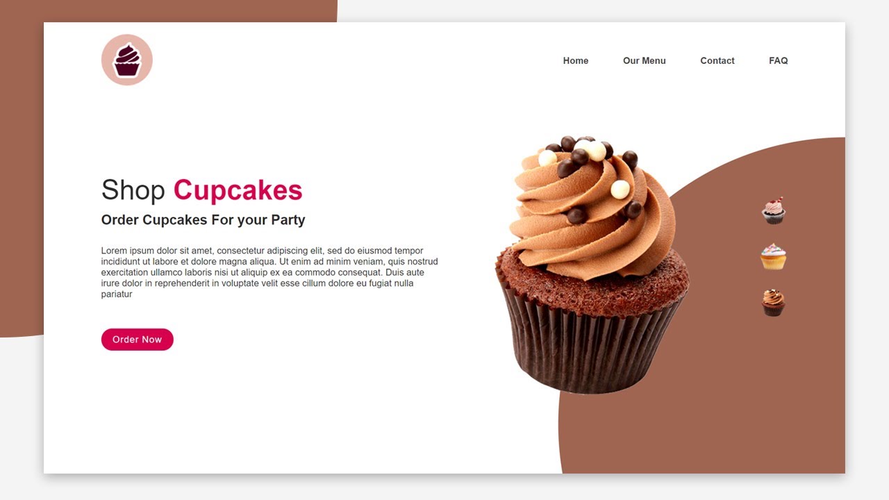 Cupcake Landing Page Website Design Using Html Css And Javascript Step 4932