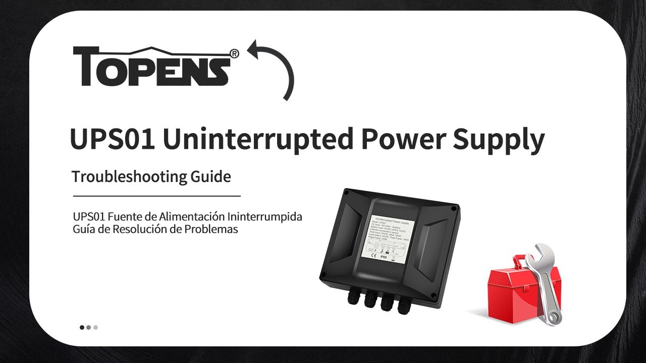 TOPENS UPS01 Uninterrupted Power Supply Troubleshooting Guide - YouTube