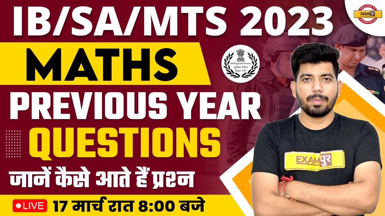 IB / SA / MTS 2023 | MATHS | MOST EXPECTED QUESTIONS | BY AKASH SIR ...