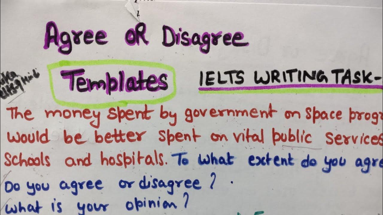 AGREE OR DISAGREE IELTS ESSAY TEMPLATE | ielts writngtask2 templates ...