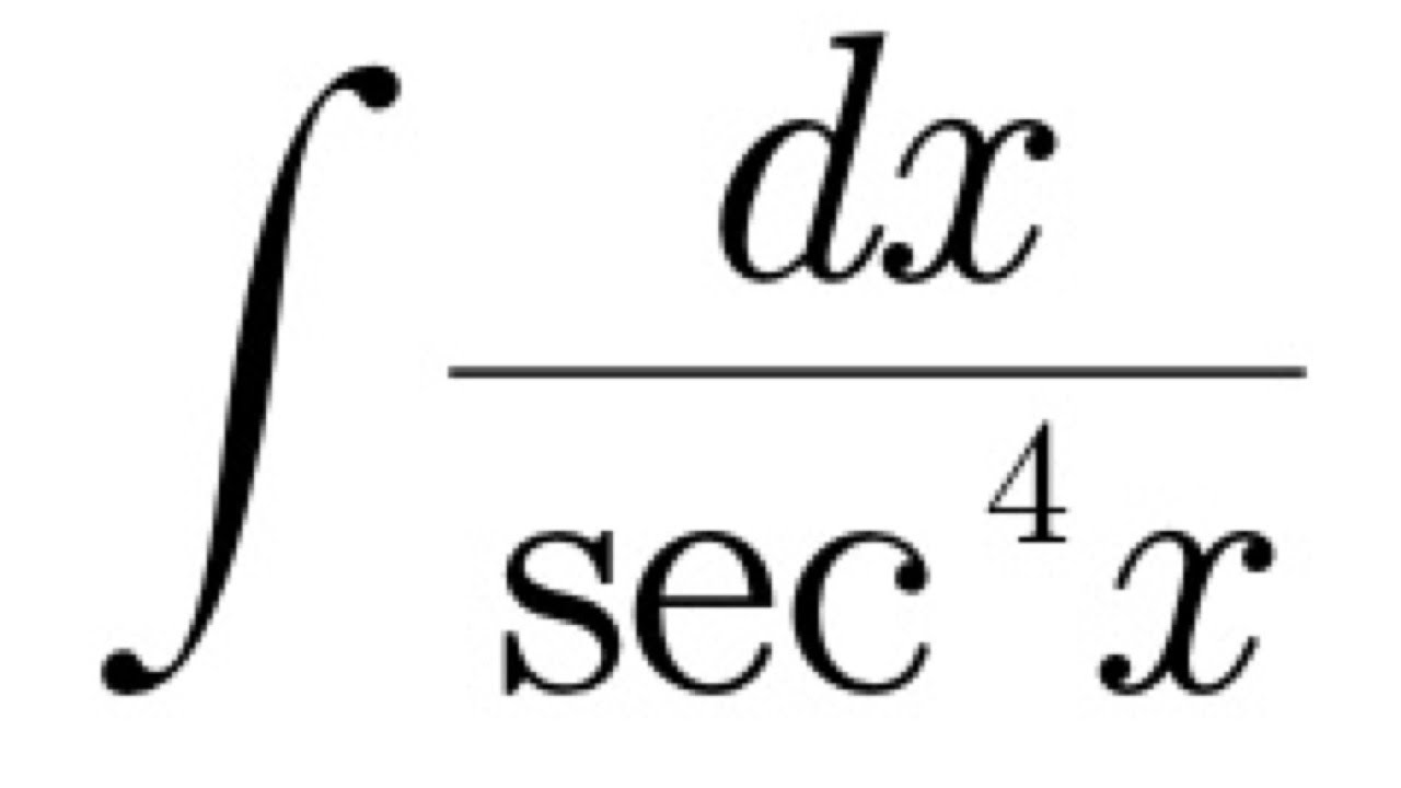 integral of 1/sec^4(x) dx | تكامل - YouTube